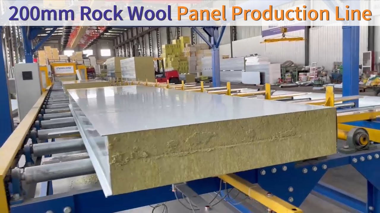 200mm Fireproof Insulation Rock wool sandwich panel#sandwichpanel