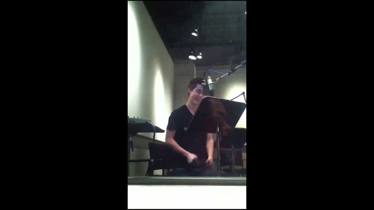 Jeremy Shada (AKA) Finn the human voice acting in the studios.