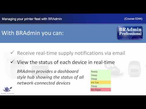 0244 Managing Your Print Fleet with BRAdmin
