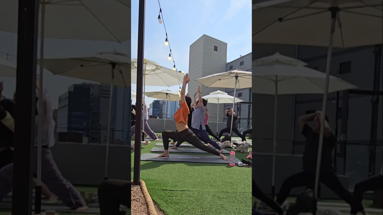 Rooftop yoga