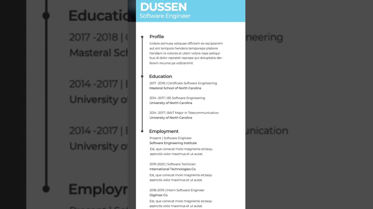 Software Engineer Resume Template | Customizable in Word & Apple Pages