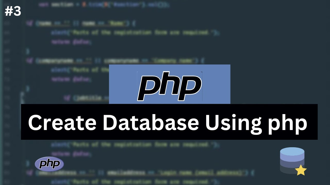 #3 Create Database MySQL Using Php | VS Code | PHP | XAMPP | 3 Ways to Create Database #php