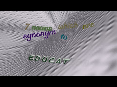 education - 8 nouns which are synonyms of education (sentence examples)