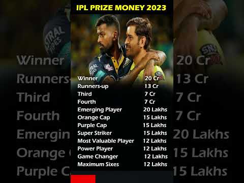IPL PRIZE MONEY 2023 #shorts #cricket #ipl2023