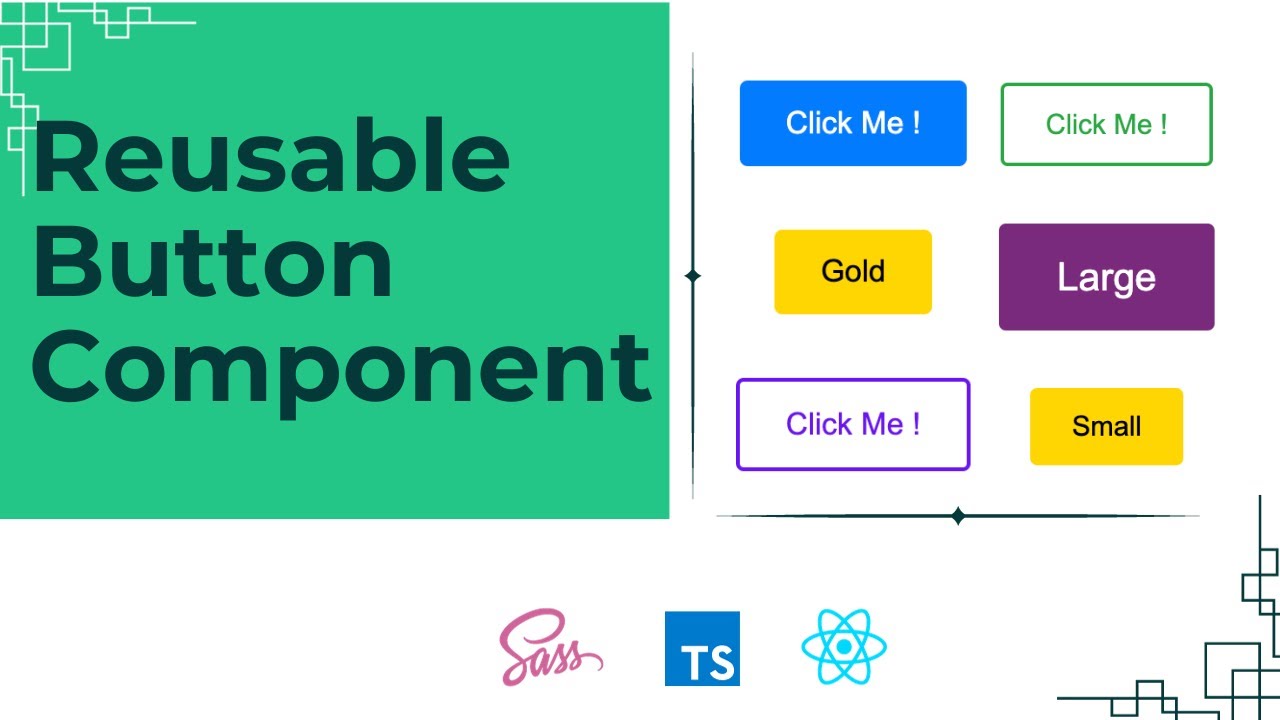 How to create reusable button component using sass and TypeScript