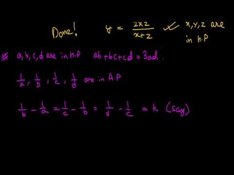 Examples/Problems on Harmonic Progression(HP)