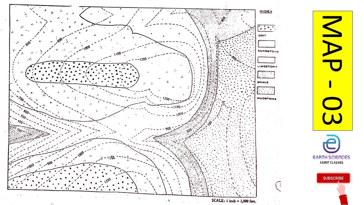 Geological map profile and cross section Map 3