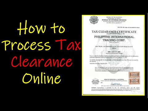 TAX CLEARANCE ONLINE APPLICATION TUTORIAL 2023
