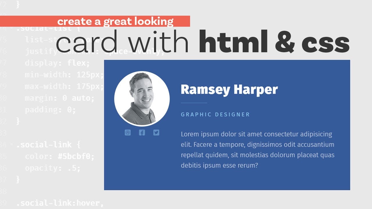 Build a responsive card - HTML and CSS tutorial