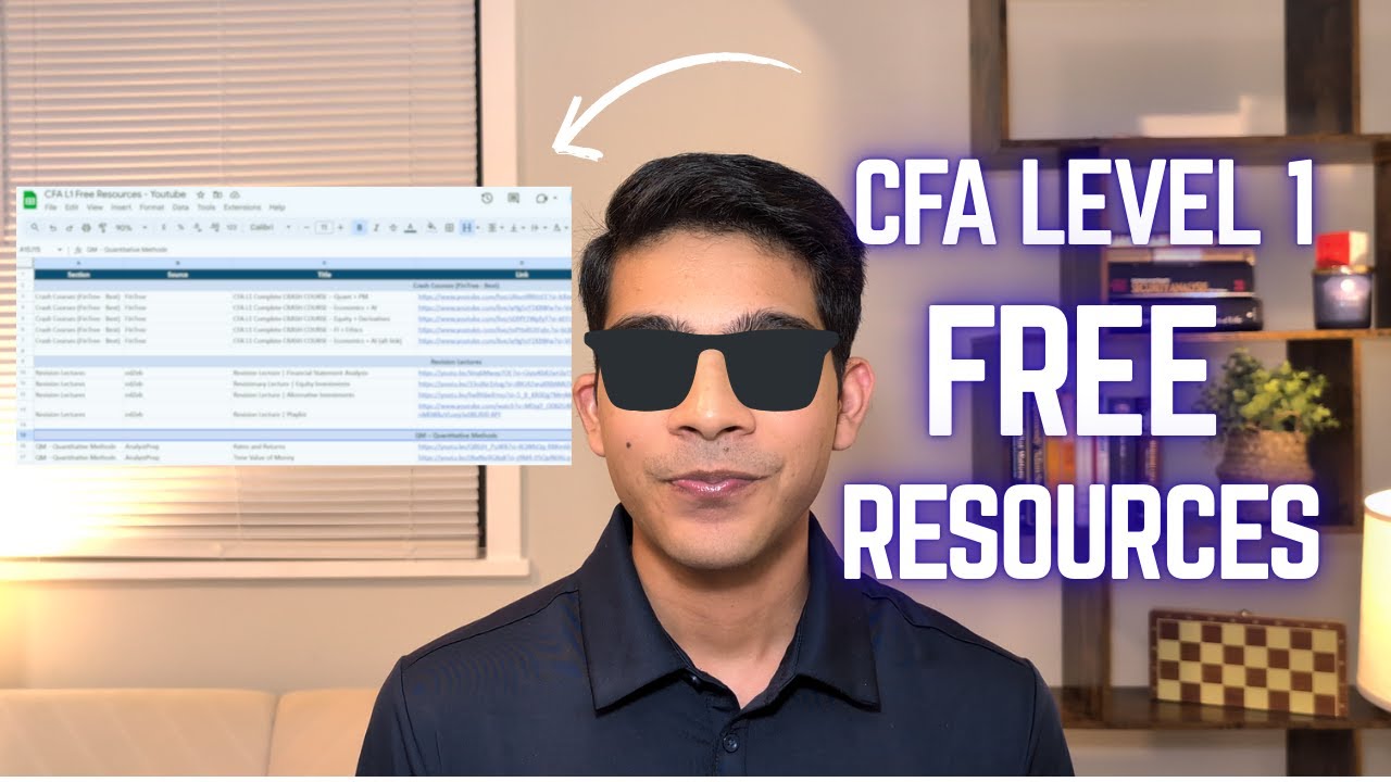 CFA LEVEL 1 FREE RESOURCES | Free Youtube Lectures | Free Excel Sheet Attached | Free PDF