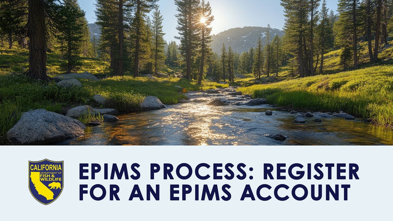 EPIMS Process: Register for an EPIMS Account