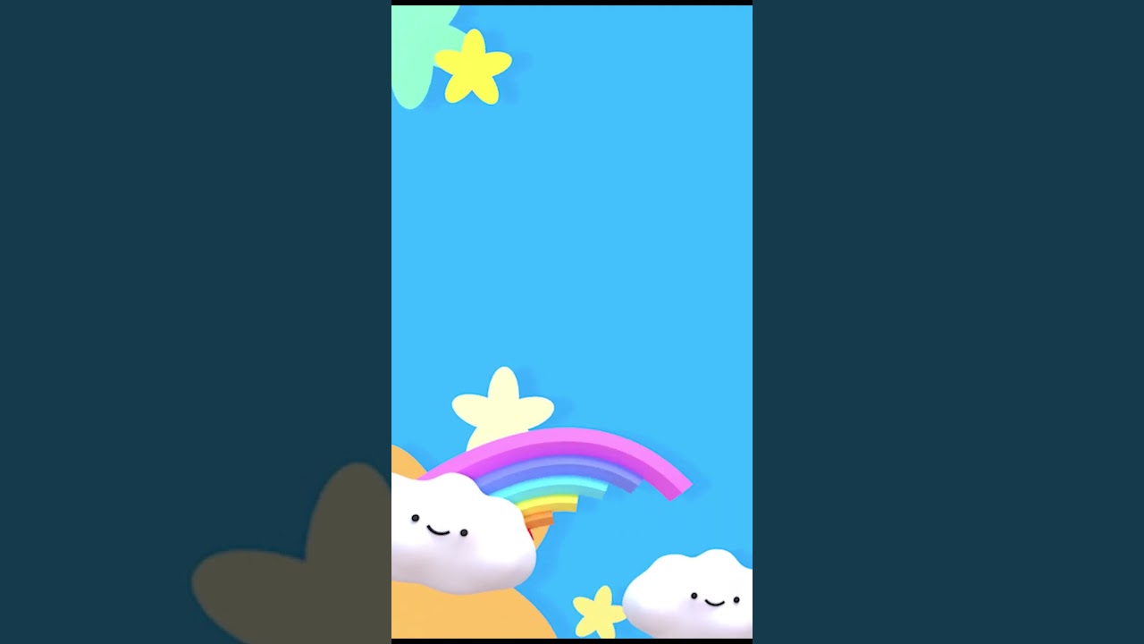 Rainbow Sky and Clouds - Free Cartoon Background Loop