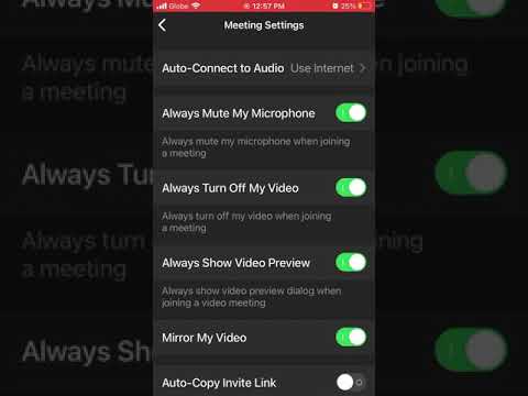 How to turn off/on mirror my video in zoom mobile