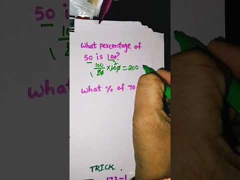 what % of 70 is 35?.....percentage tricks 2023