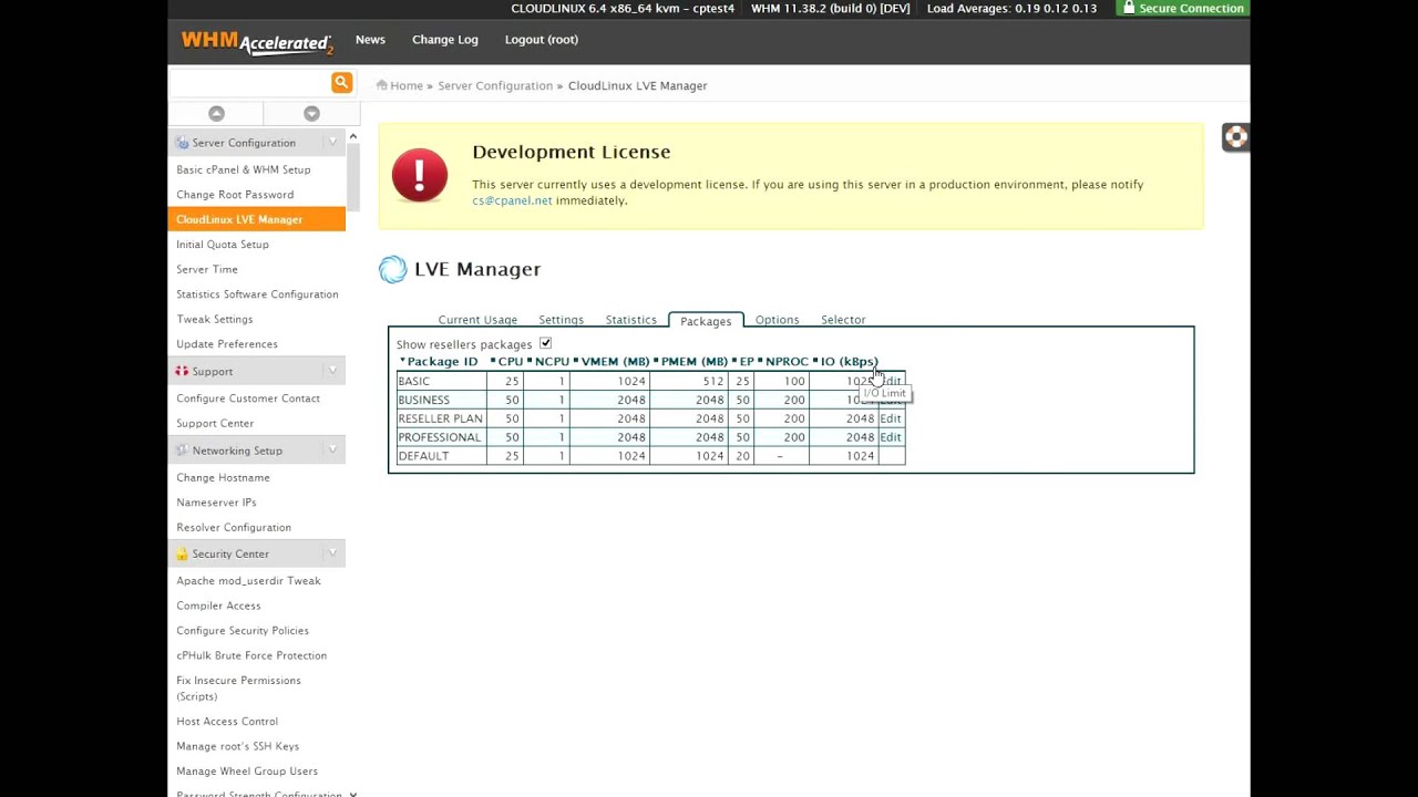 CloudLinux Integration With cPanel