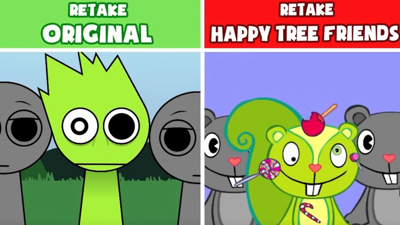 Incredibox : Sprunki Retake Vs. Retake but HAPPY TREE FRIENDS | Special Version!! (NEW MOD)