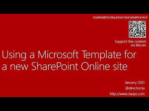 Using a Microsoft Template for a new SharePoint Online site – CIAOPS