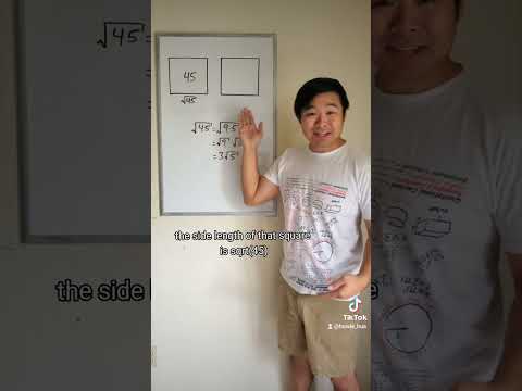 Think about a square root as "what is the side length of a square?"