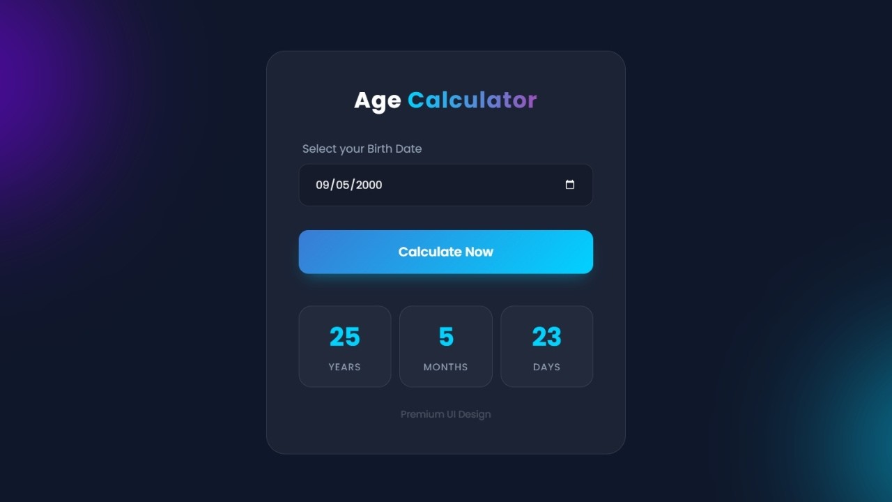 JavaScript Date Object Project – Create Age Calculator (Full Tutorial for Beginners)