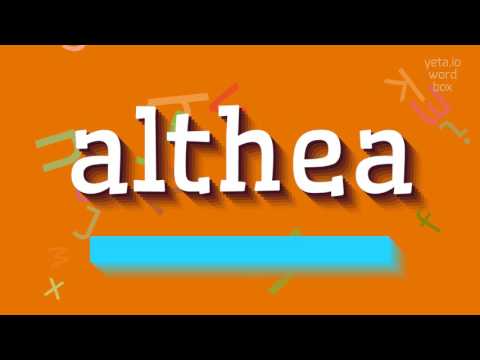 How to say "althea"! (High Quality Voices)