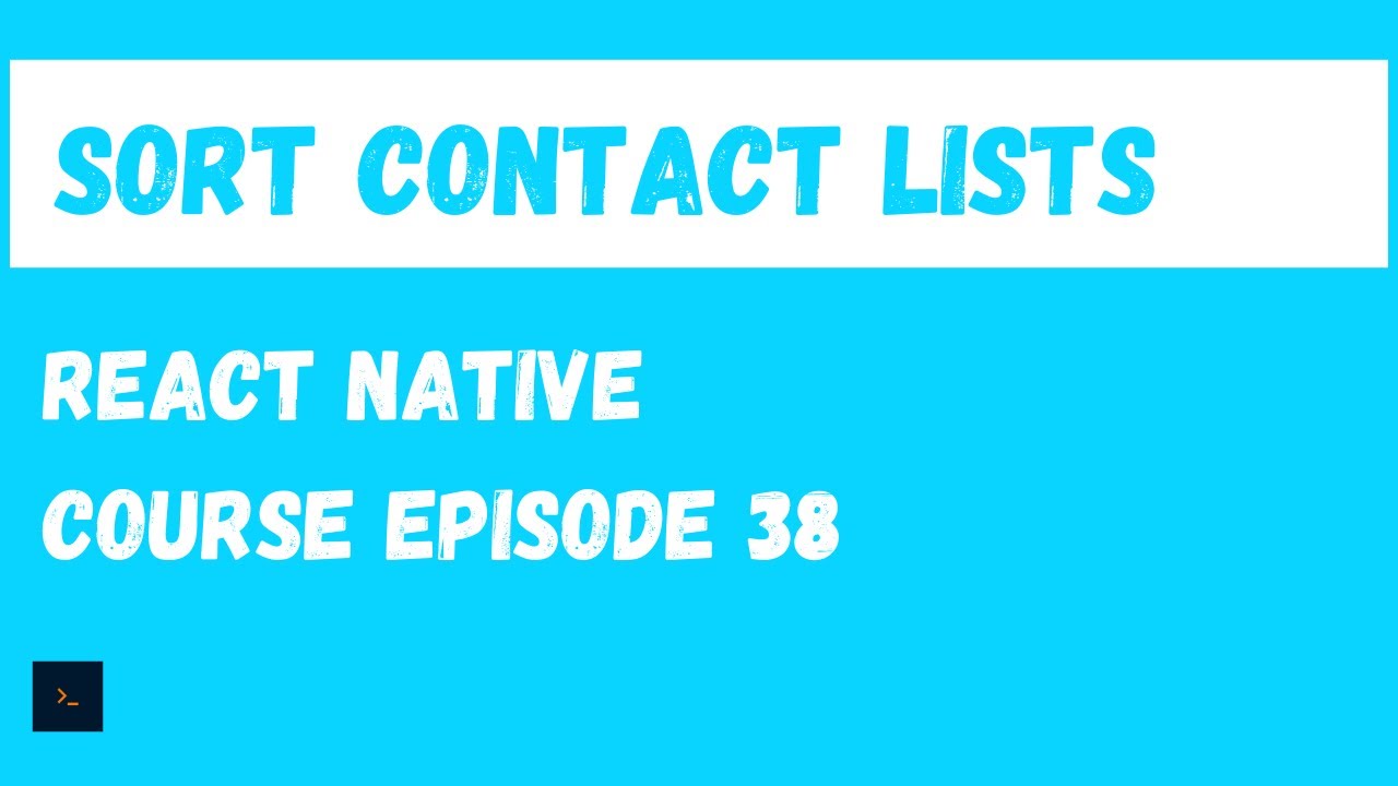 Read Preferences and Sort Contact Lists. React Native Beginner Project Course.#38