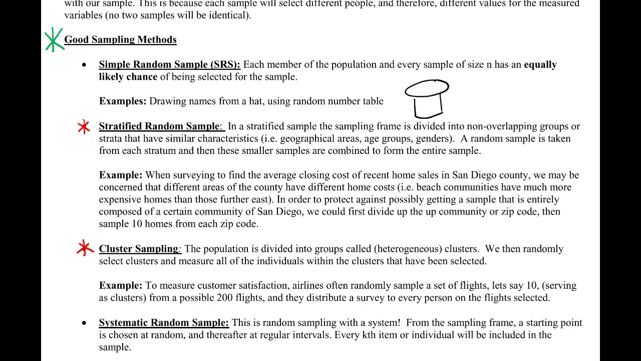 Math 119: 1.4 Sampling Methods