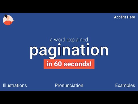 PAGINATION - Meaning and Pronunciation