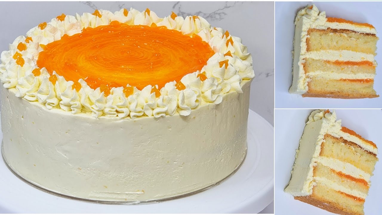 Orange and cream cake – Best Cooking recipes In the world