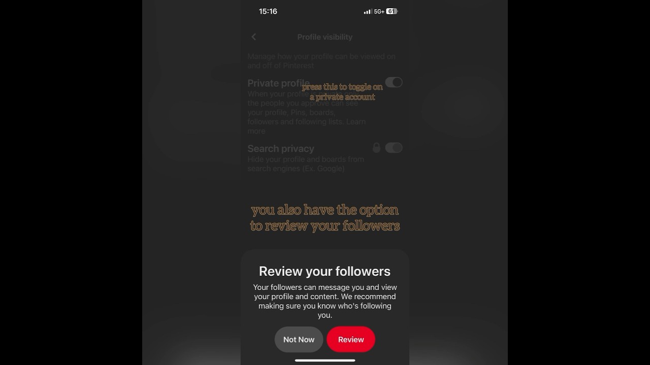how to change your profile visibility on pinterest #pinterest #tutorial #pinterestaesthetic #howto
