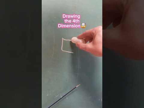 Drawing the 4th Dimension ‼️🖊😱 #drawingshorts #draws #howtodraw #4d #math #drawing #shorts