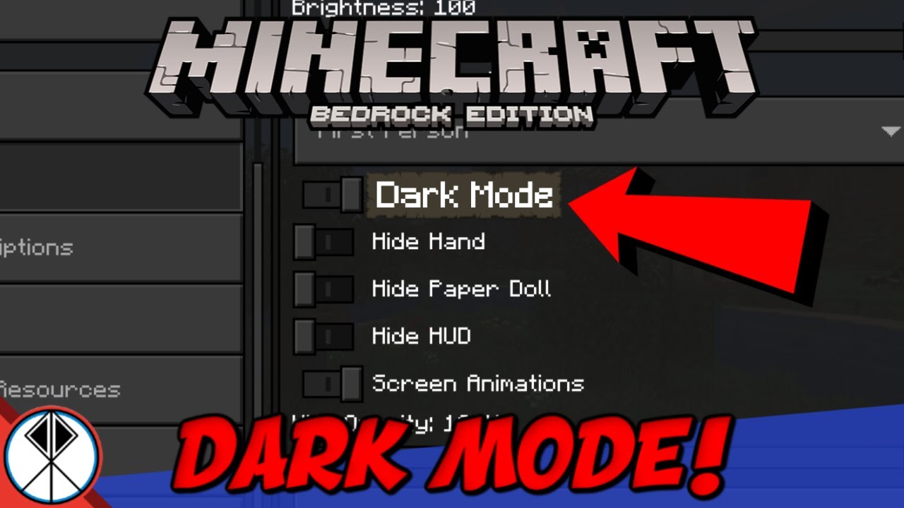Minecraft DARK MODE Tutorial For Bedrock Edition (MCBE)