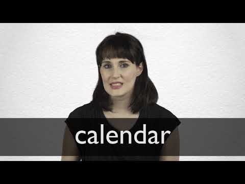 How to pronounce CALENDAR in British English