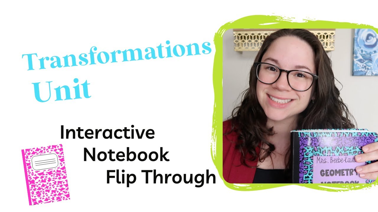 Transformations Interactive Notebook Unit Flip Through