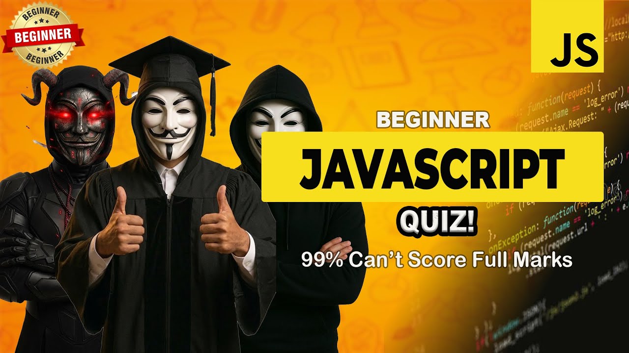JavaScript Course Quiz For Beginners | Test 1
