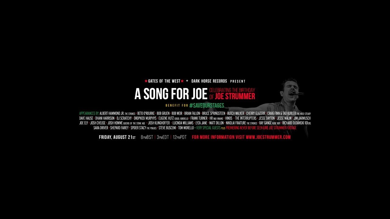 Joe Strummer tendrá un homenaje vía streaming con Bruce Springsteen y ...