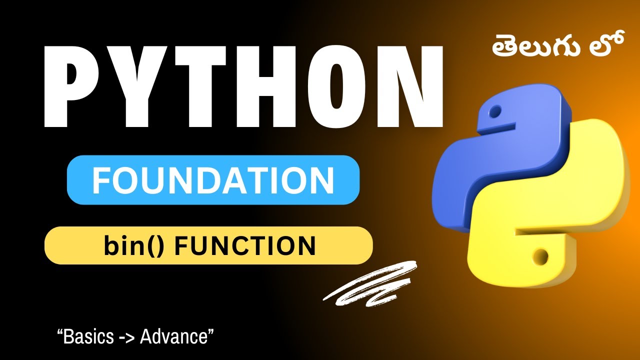 22. Bin Function in Python | Python Tutorial in Telugu