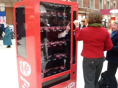 Kit Kat Unveils Human Vending Machines In London