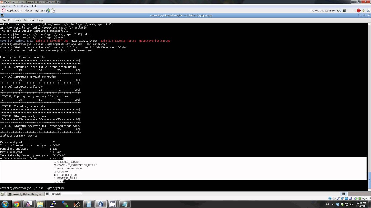 Coverity Analysis Demonstration - gzip