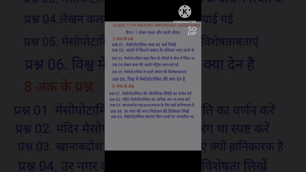 Class 11th history chapter -1 important questions