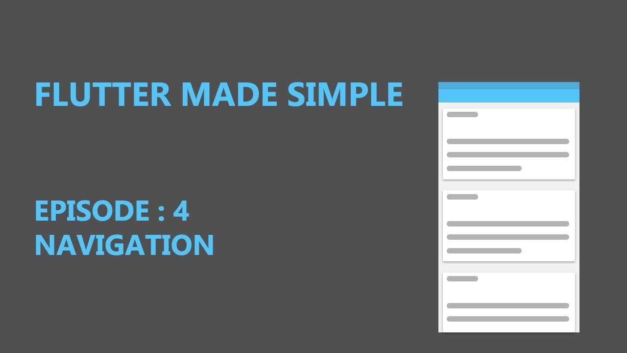 Flutter For Beginners - Episode 4 Navigation