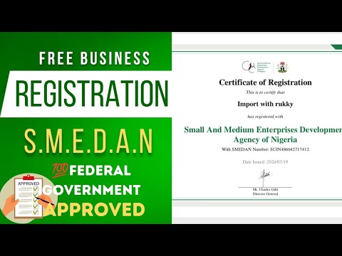 How to register you business for free with SMEDAN( Your Complete Business Registration Tutorial!”)