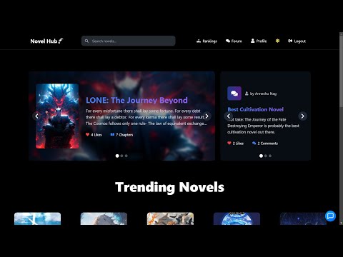 Novel Hub - Read, Write, Connect!