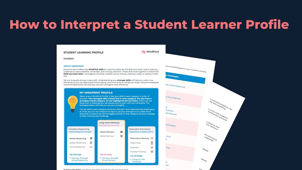 How to Interpret a Student Profile
