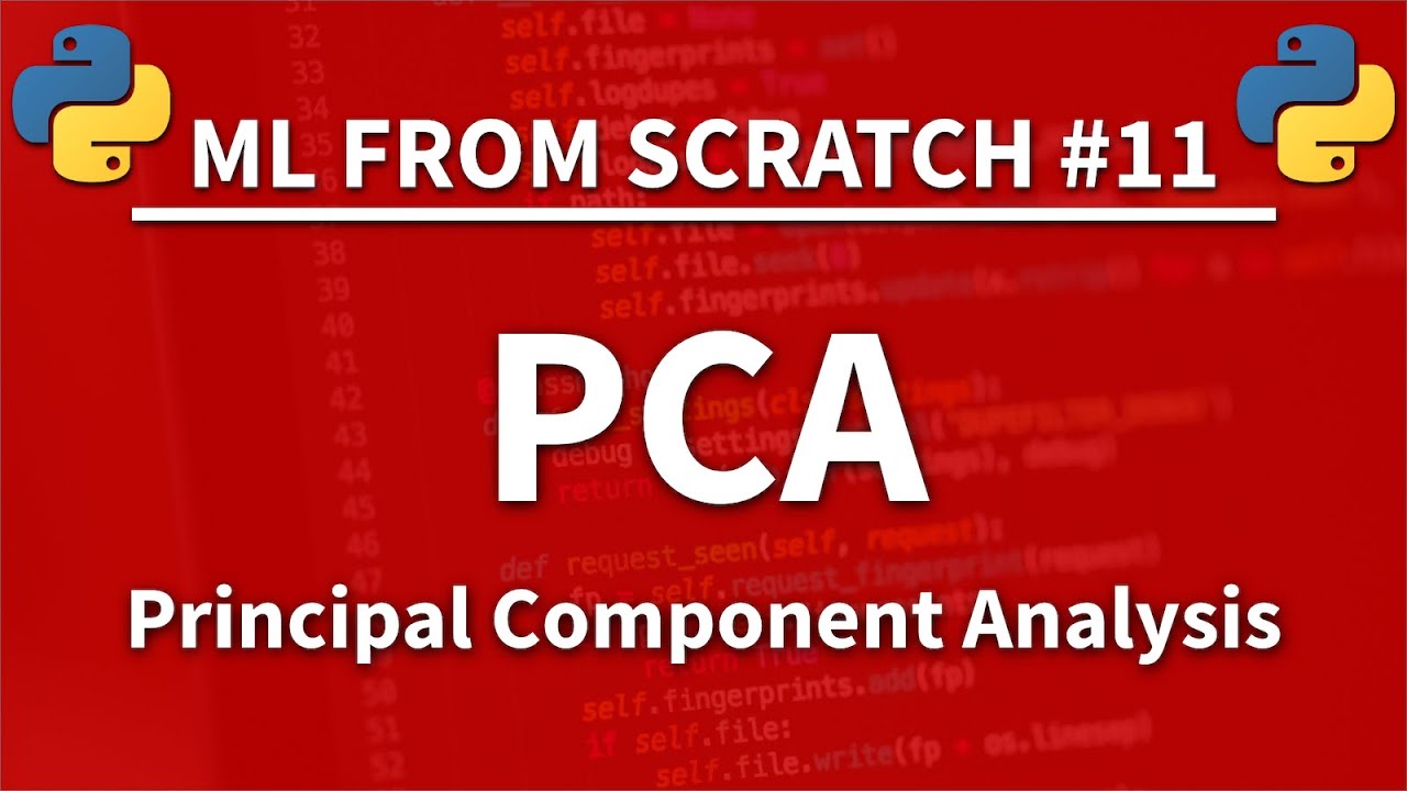 PCA (Principal Component Analysis) in Python - Machine Learning From Scratch 11 - Python Tutorial