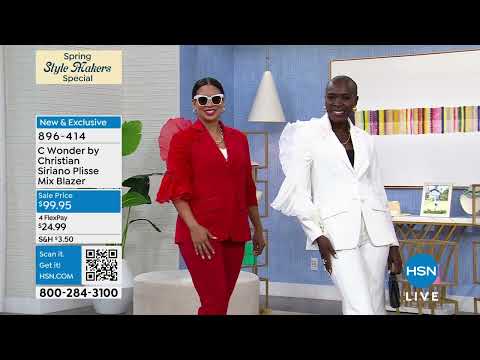 C Wonder by Christian Siriano Runway Mixed Media Blazer