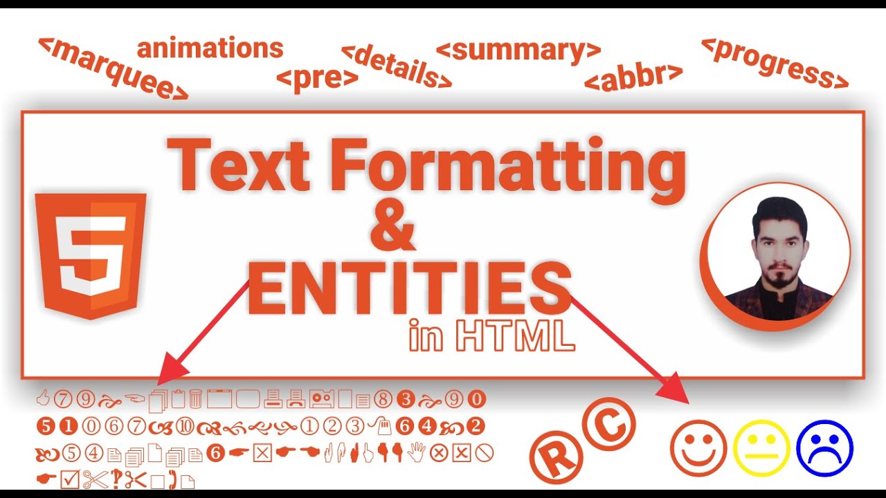 HTML TUTORIAL: Text Formatting & Entities | Formatting Tags & Entities | Web Development #11