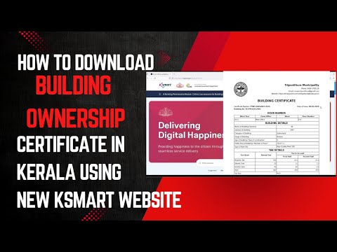 Expert Guide: Downloading Kerala Building Ownership Certificate using Ksmart site