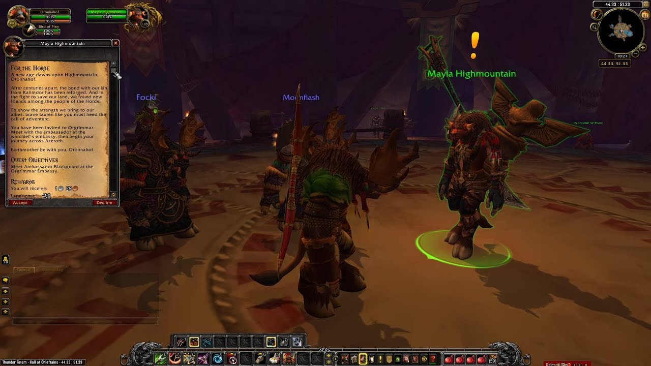 For the Horde | Highmountain Allied Race