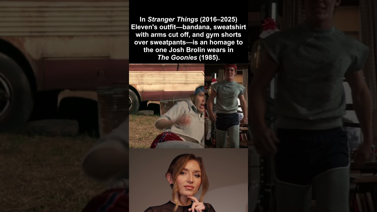 In Stranger Things (2025), Eleven's outfit is an homage to the one Josh Brolin wears in The Goonies