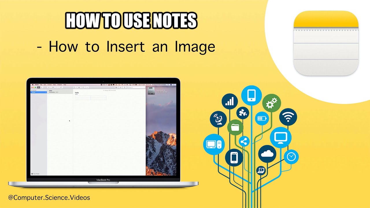 How to INSERT an Image On Notes Using the Notes Application On a Mac - Basic Tutorial | New